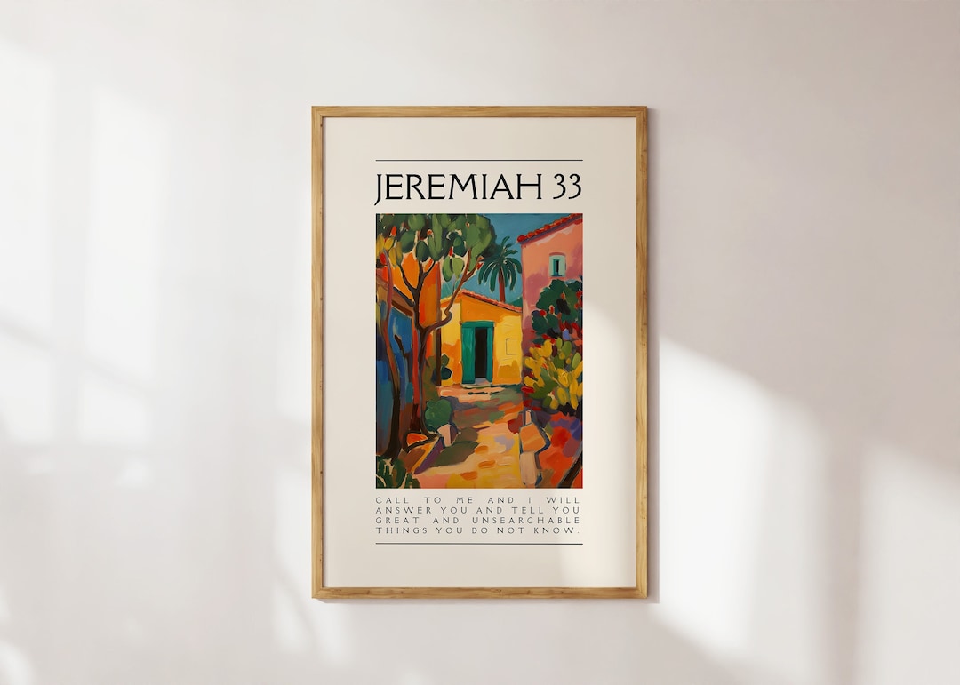 Matisse Inspired Christian Print, Jeremiah 33:3 Verse (digital Download ...