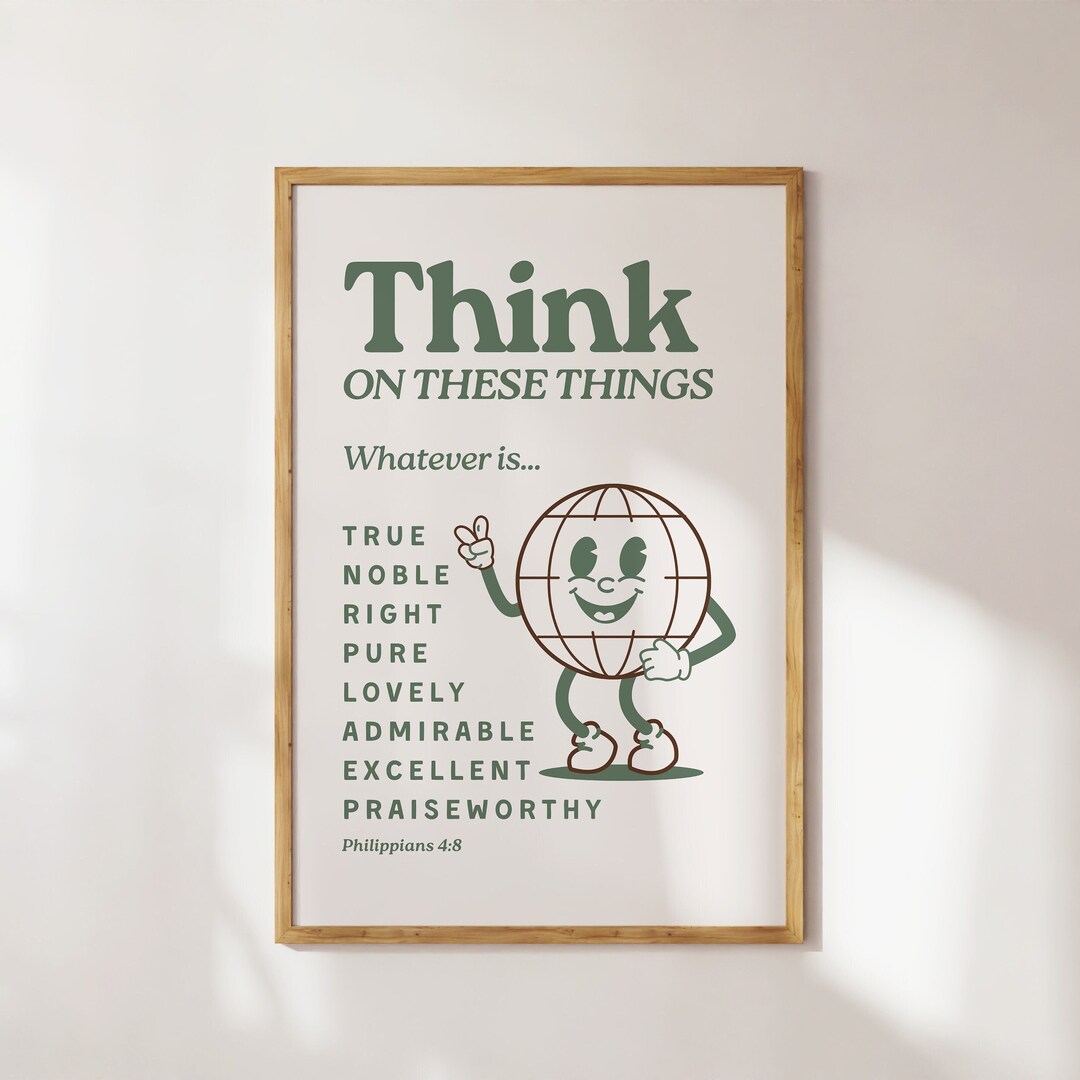 Philippians 4 Christian Wall Art School Education Print Large Poster ...