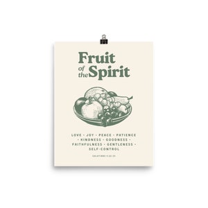 Retro Fruit of the Spirit Poster Printed & Shipped Christian Wall Art ...