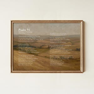 Psalm 91 Christian Wall Art: Rustic Fall Landscape (digital Download ...