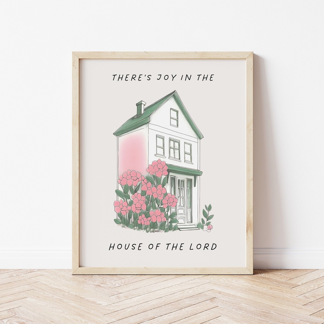 House of the Lord Print for Christian Home Wall Decor for Christian ...
