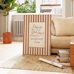 Christian Wall Art for Fall Entryway, Praise God Doxology Printable ...