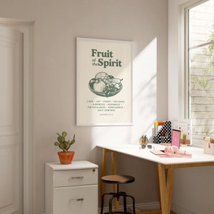 Retro Fruit of the Spirit Poster Printed & Shipped Christian Wall Art ...