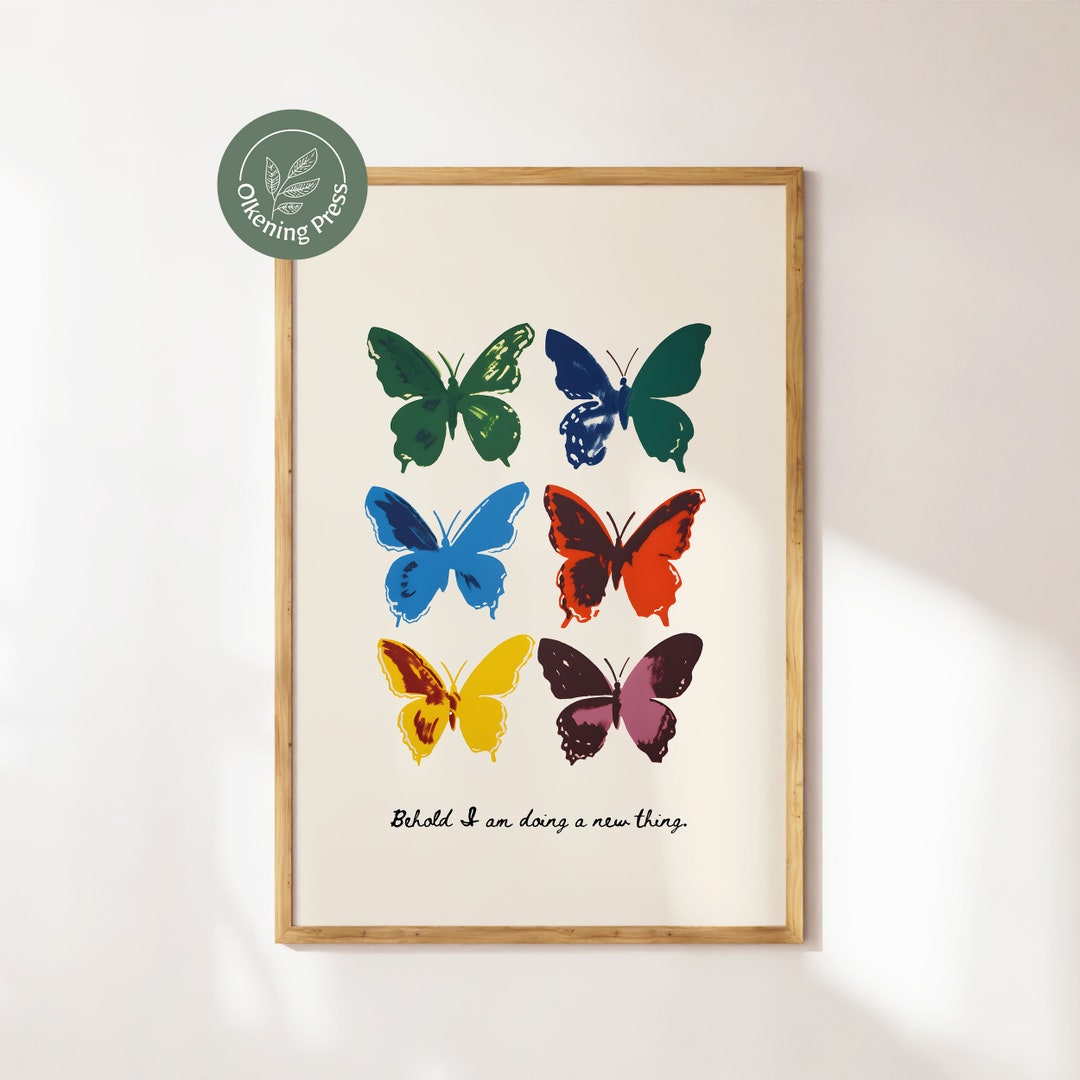 Découpes papillons, impression d'art mural en téléchargement numérique ...