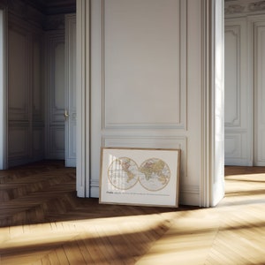 MARK 16:15 Vintage World Map Print, Christian Wall Art, Printable Wall ...