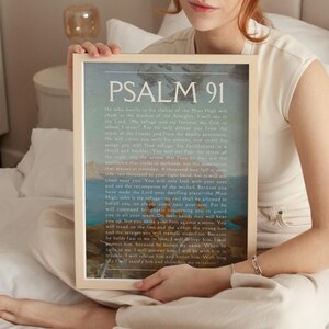 Psalm 91 Christian Wall Art Scripture Poster Bible Verse Wall Art ...