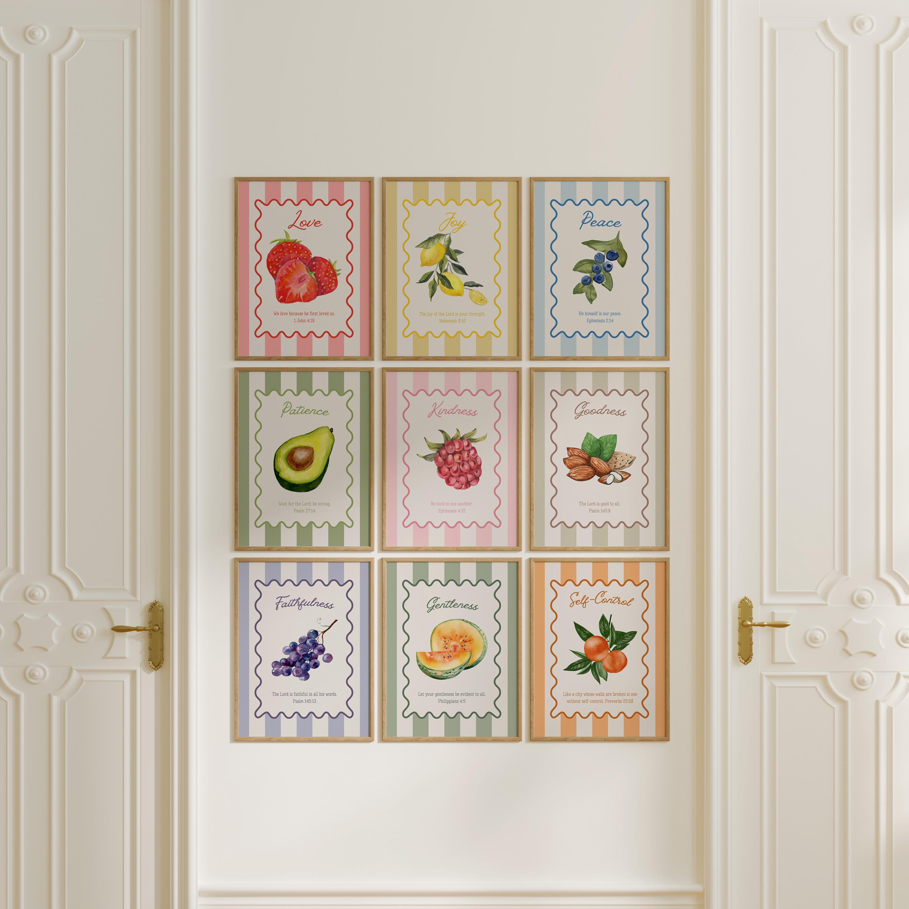 Fruit of the Spirit Watercolor Prints: Christian Bible Verse Art ...