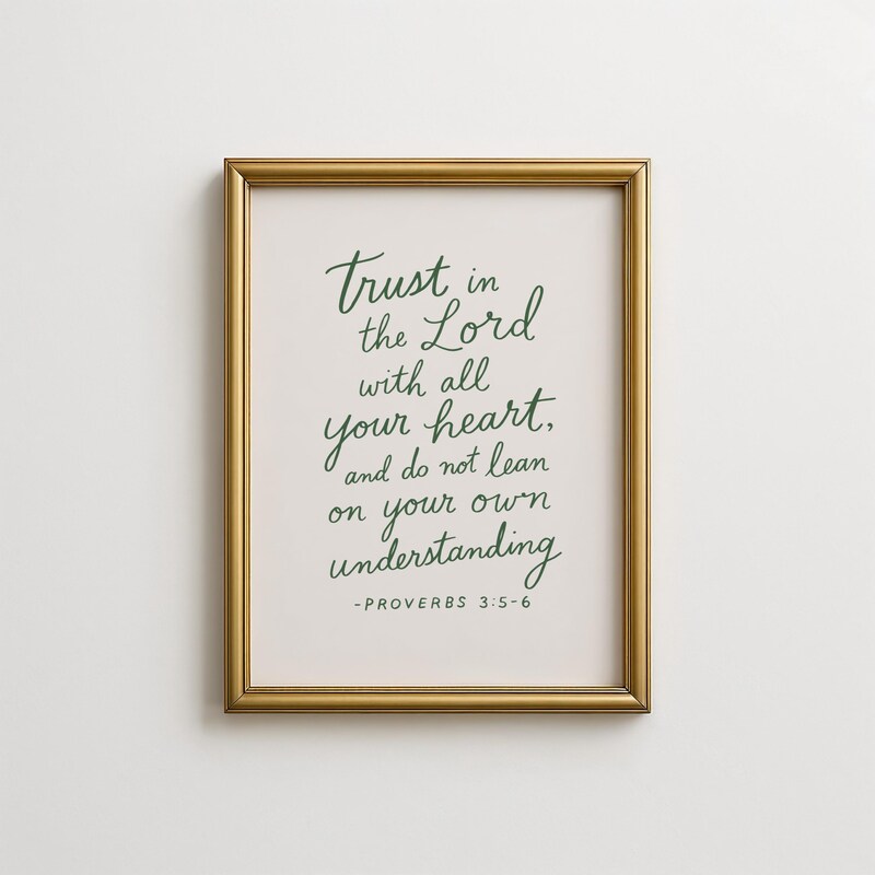 Proverbs 3 5 Script - Etsy