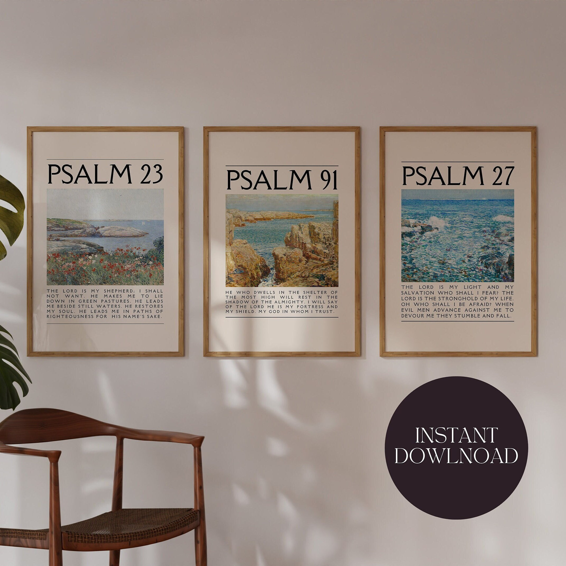 Psalm Trio Gallery (Set of 3) — Olkening Press | Digital Prints