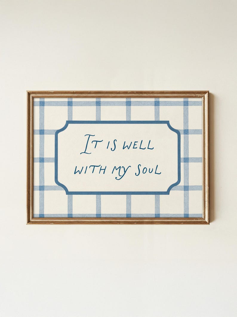 Christian Wall Art Printable - It is Well With My Soul, Rustic ...