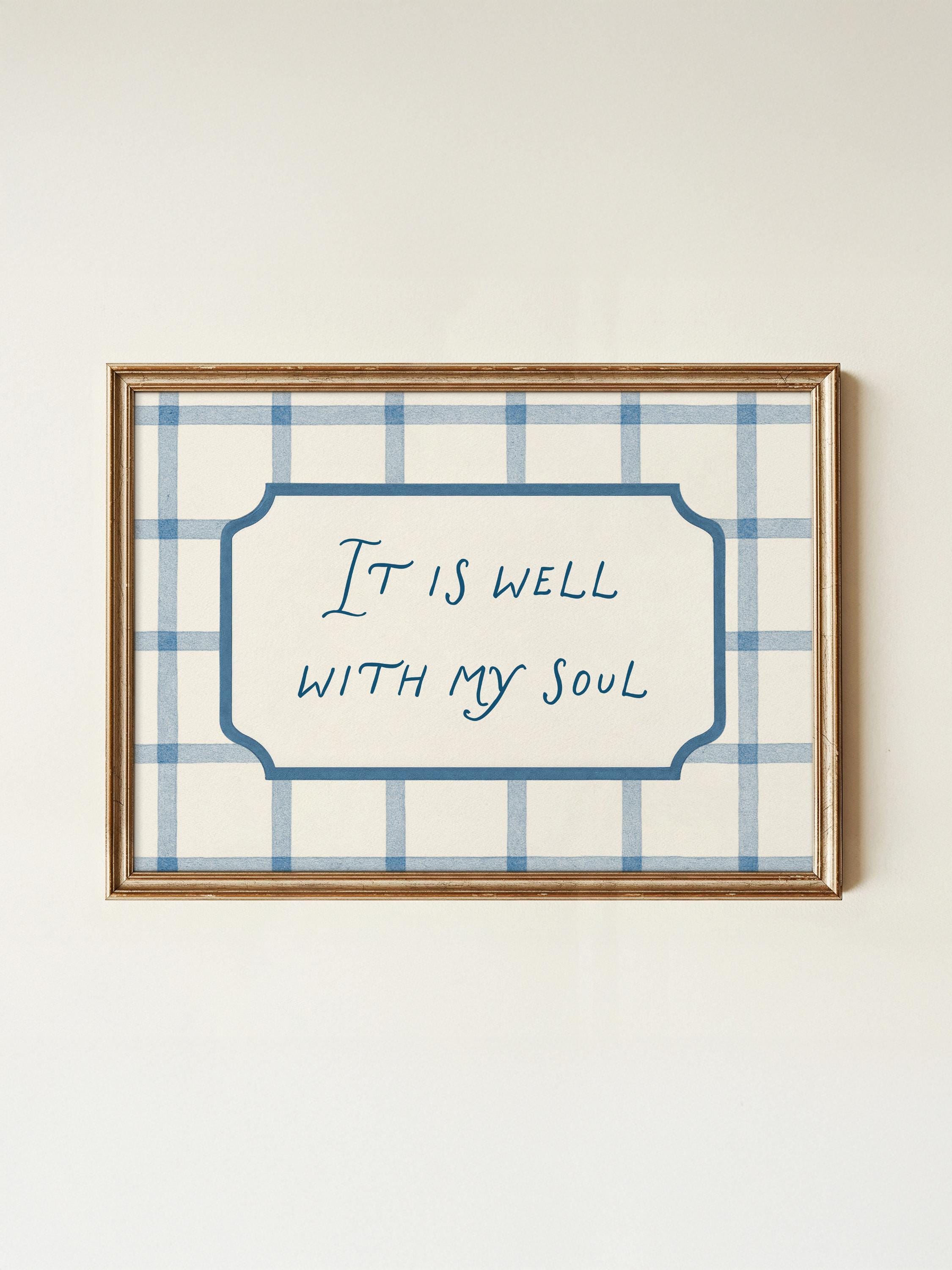 Christian Wall Art Printable - It is Well With My Soul, Rustic ...