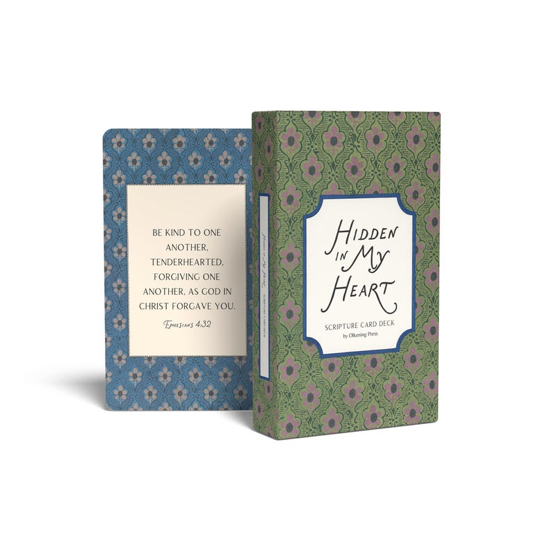 Bible Verse Card Deck With Oak Stand | Christian Gift for Women | 60 ...