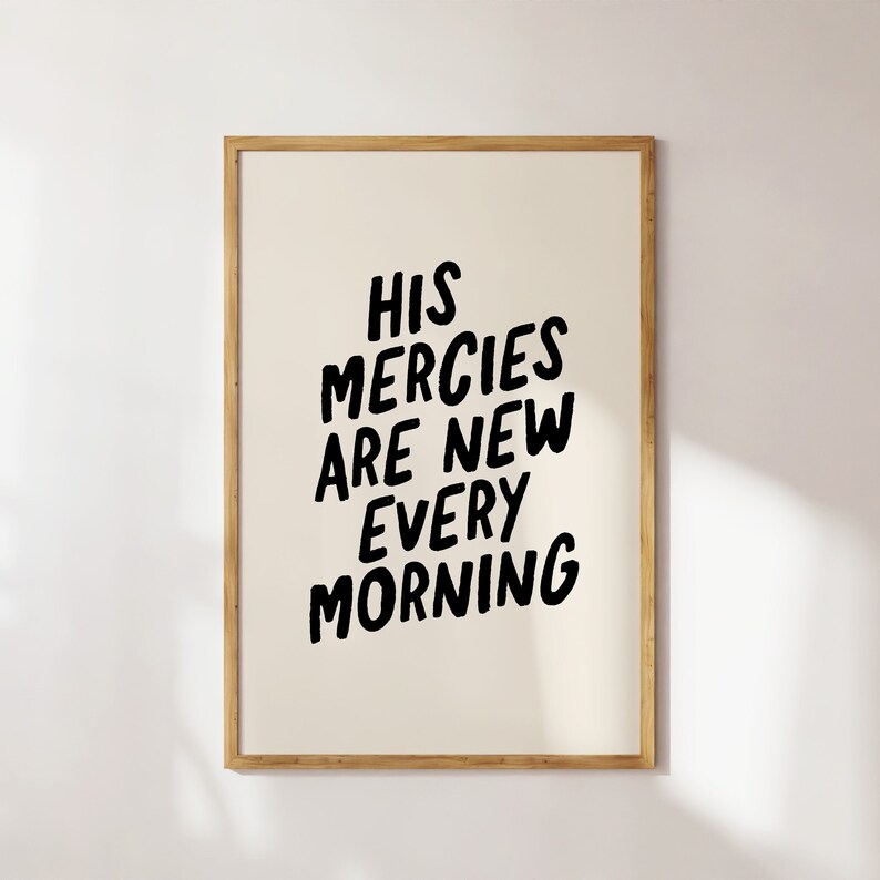 His Mercies Are New - Christian Wall Art Print (digital Download) - Etsy