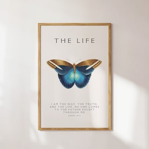 Christian Butterfly Print Set: Bible Verse Wall Art (digital Download ...