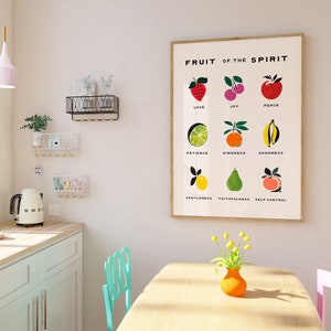 Fruit of the Spirit Poster, Maximalist Wall Art, Poster, Printable Wall ...