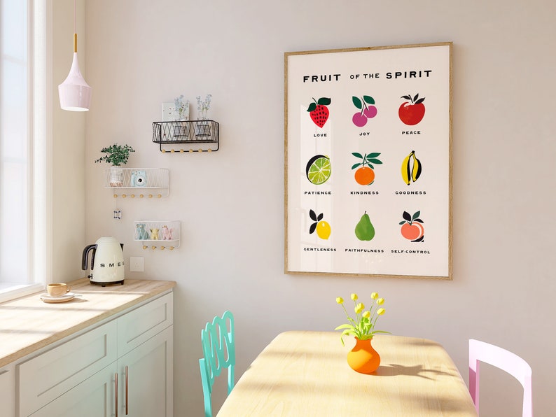 Fruit of the Spirit Poster: Christian Bible Verse Art (digital Download ...