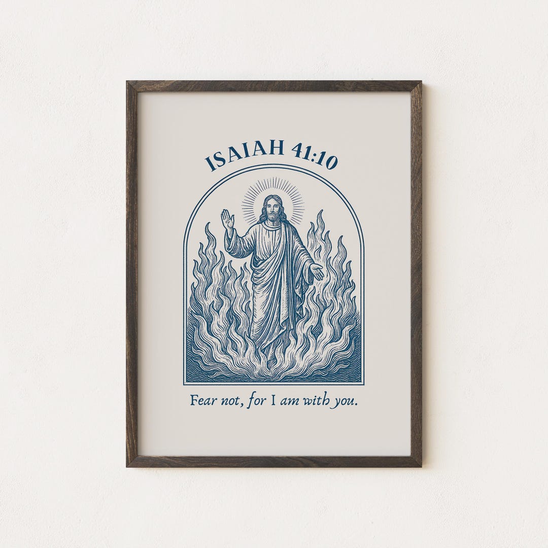 Isaiah 41:10 Scripture Wall Art | Christian Wall Art Print | Vintage ...