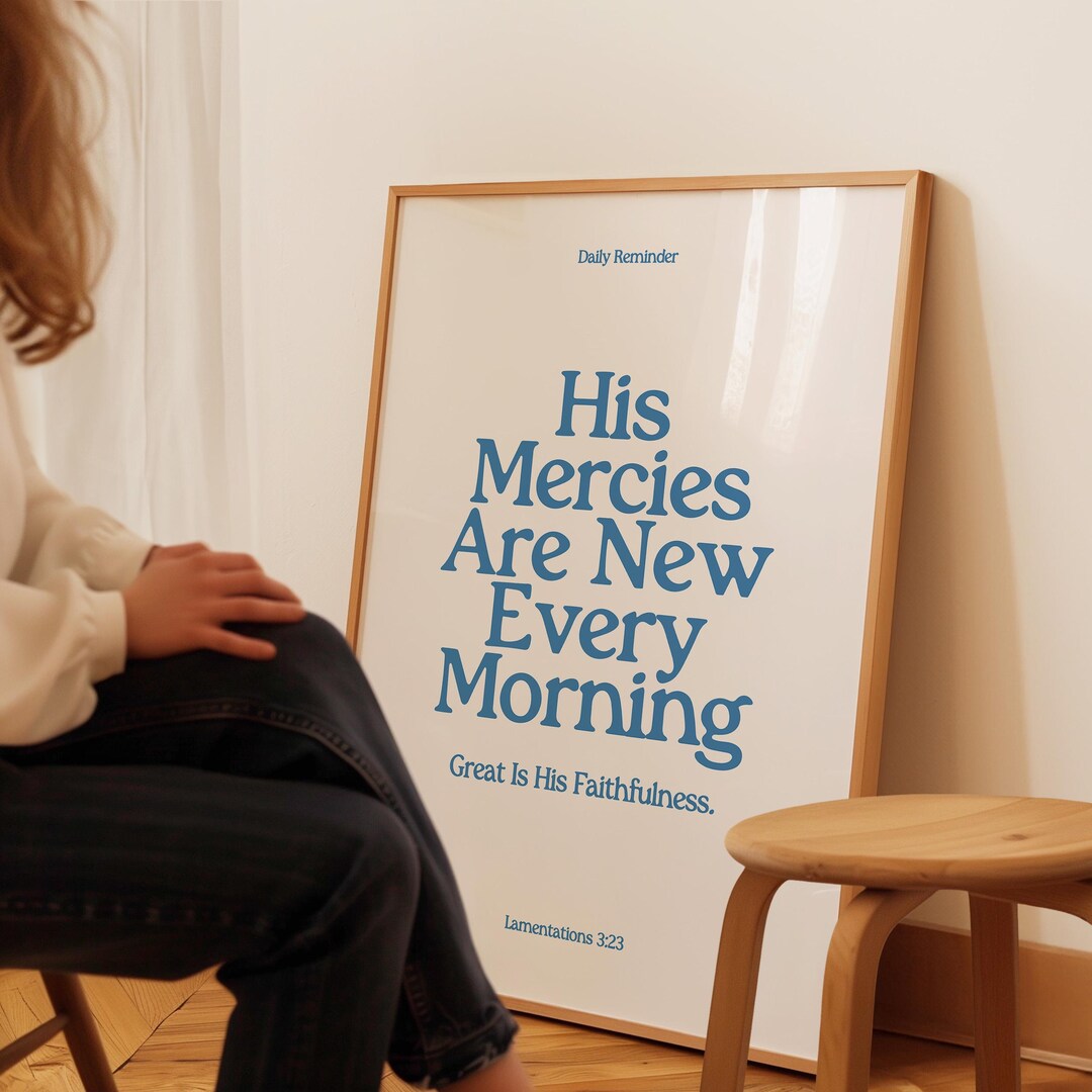 New Mercies Christian Wall Art, Trendy Apartment Decor, Christian ...