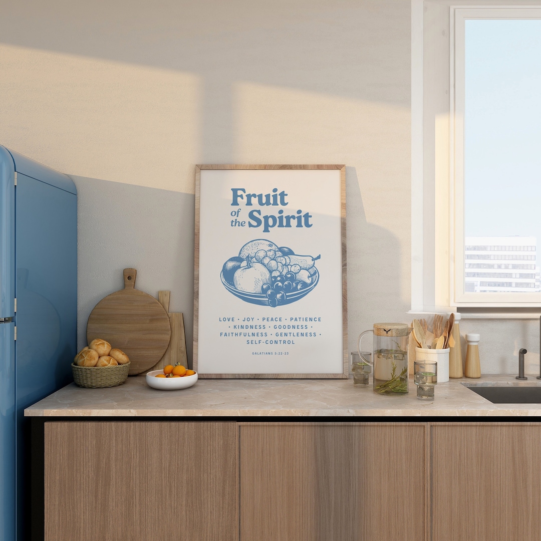 Fruit of the Spirit Wall Art: Retro Kitchen Decor (digital Download) - Etsy