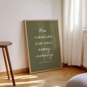 His Mercies Are New Every Morning Christian Prints Bible Verse Wall Art ...