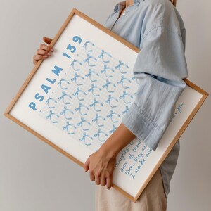 Psalm 139 Coquette Room Decor Christian Wall Art Bible Verse Wall Art ...