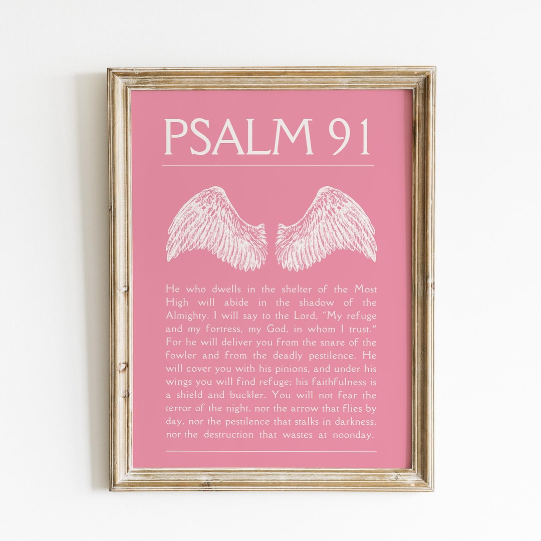 Psalm 91 Angel Wings Print: Christian Wall Art (digital Download) - Etsy
