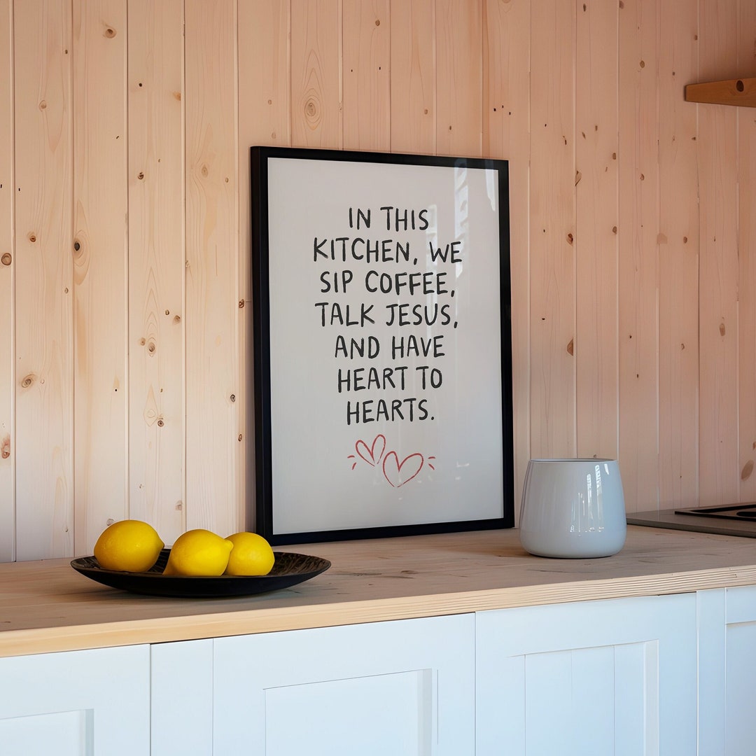 In This Kitchen Christian Wall Art for Christian Home Wall Decor for ...