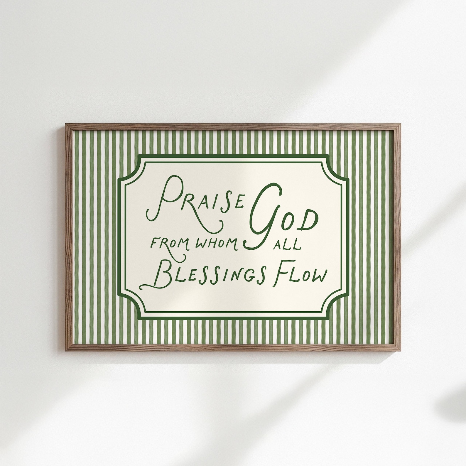 Praise God From Whom All Blessings Flow | Christian Wall Art Printable ...