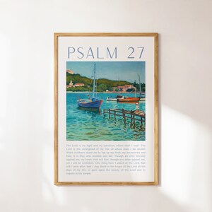 Psalm 27 Beachy Print: Christian Tropical Wall Art (digital Download ...