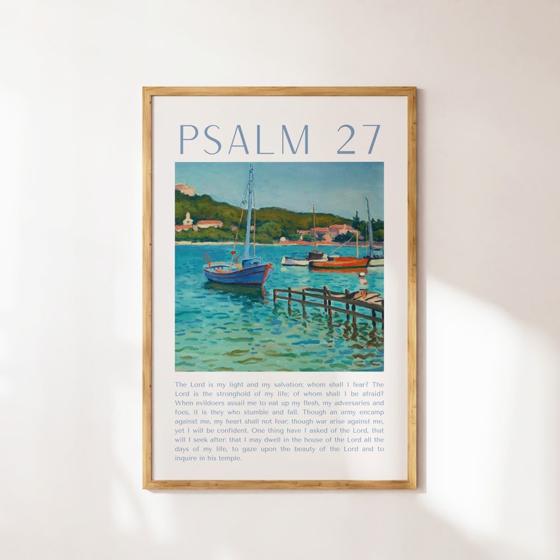 Psalm 27 Beachy Print: Christian Tropical Wall Art (digital Download ...