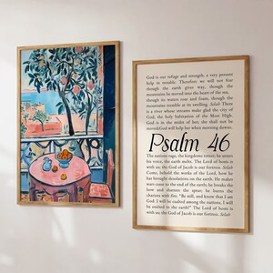 Cafe Psalm Series Christian Wall Art, Gallery Wall Set Colorful Prints ...