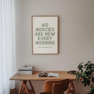 Lamentations 3:23, Christian Wall Art, Bible Verse Wall Art, Trendy ...