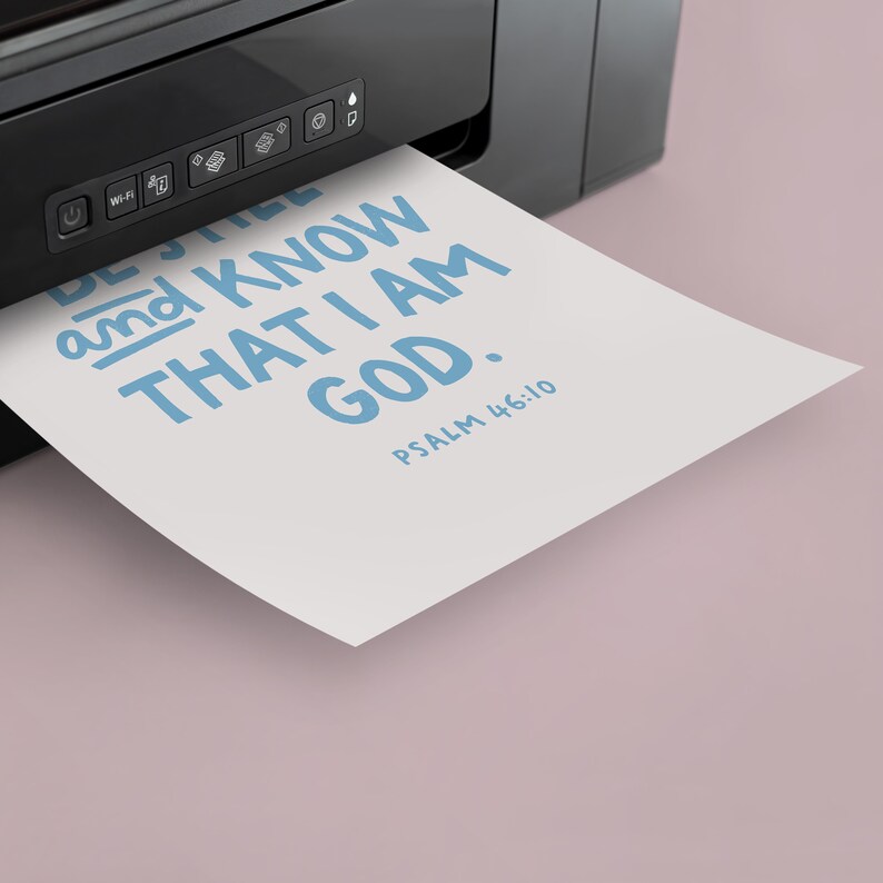 Be Still and Know Christian Wall Art Minimalist Bible Verse Quote ...