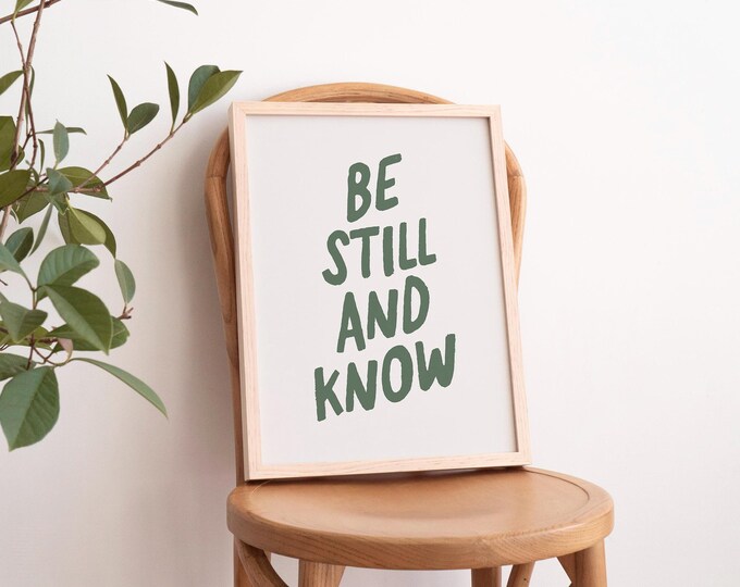 Abstract Scripture Christian Art Prints Psalm 46 Set of 3 PRINTED Be ...