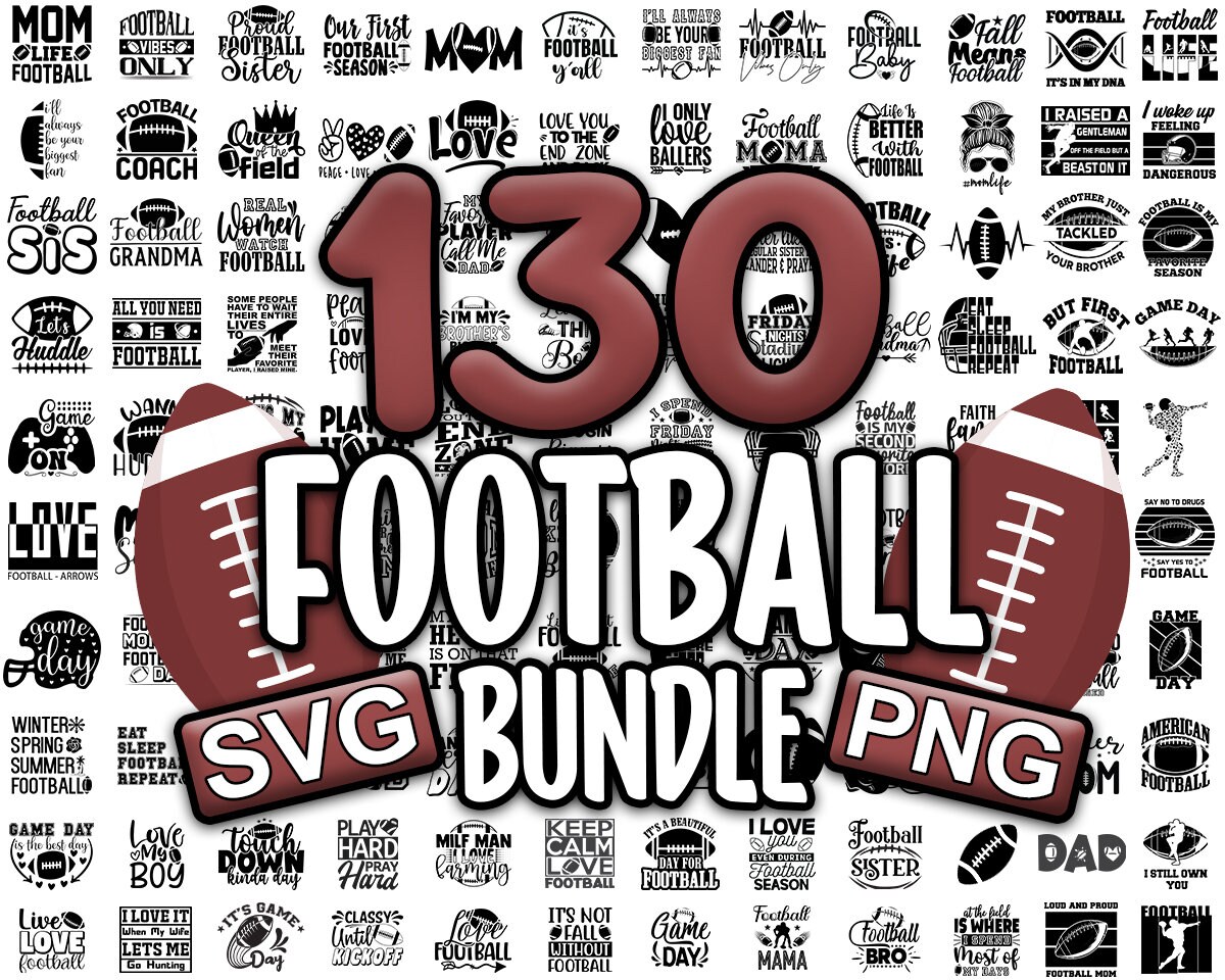 Football Mom Svg Bundle Game Day Svg Cut Files College Etsy