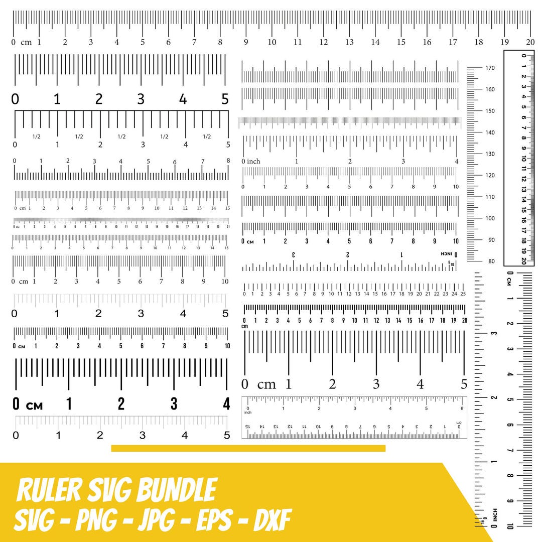 Ruler SVG Bundle, Inches and Centimeters (digital Download) - Etsy UK