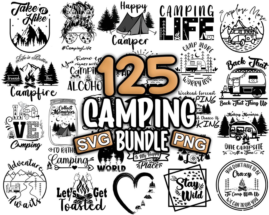 Camping Svg Bundle Happy Camping Life Campfire Svg Adventure - Etsy