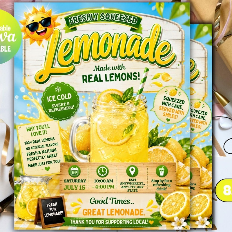 Poster Lemonade Stand - Etsy