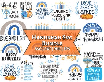 Hanukkah SVG Bundle: Funny Jewish Holiday Designs (digital File) - Etsy
