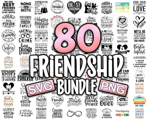 Friends Svg Bundle Friendship Svg Besties Svg Bff Clipart Cut - Etsy