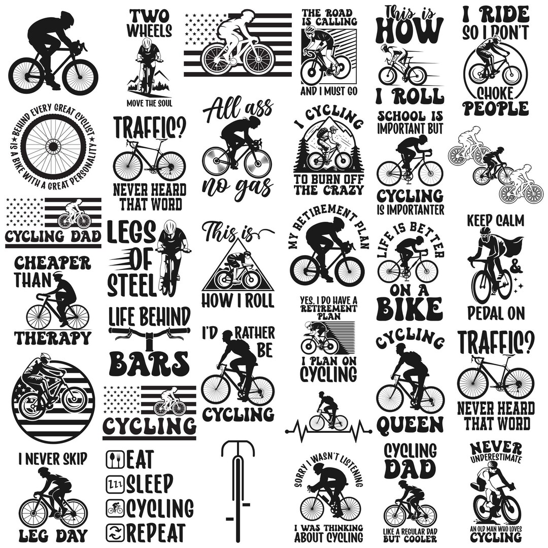 Cycling Svg Bundle Eat Sleep Cycling Queen Quotes Leg Day Life is ...