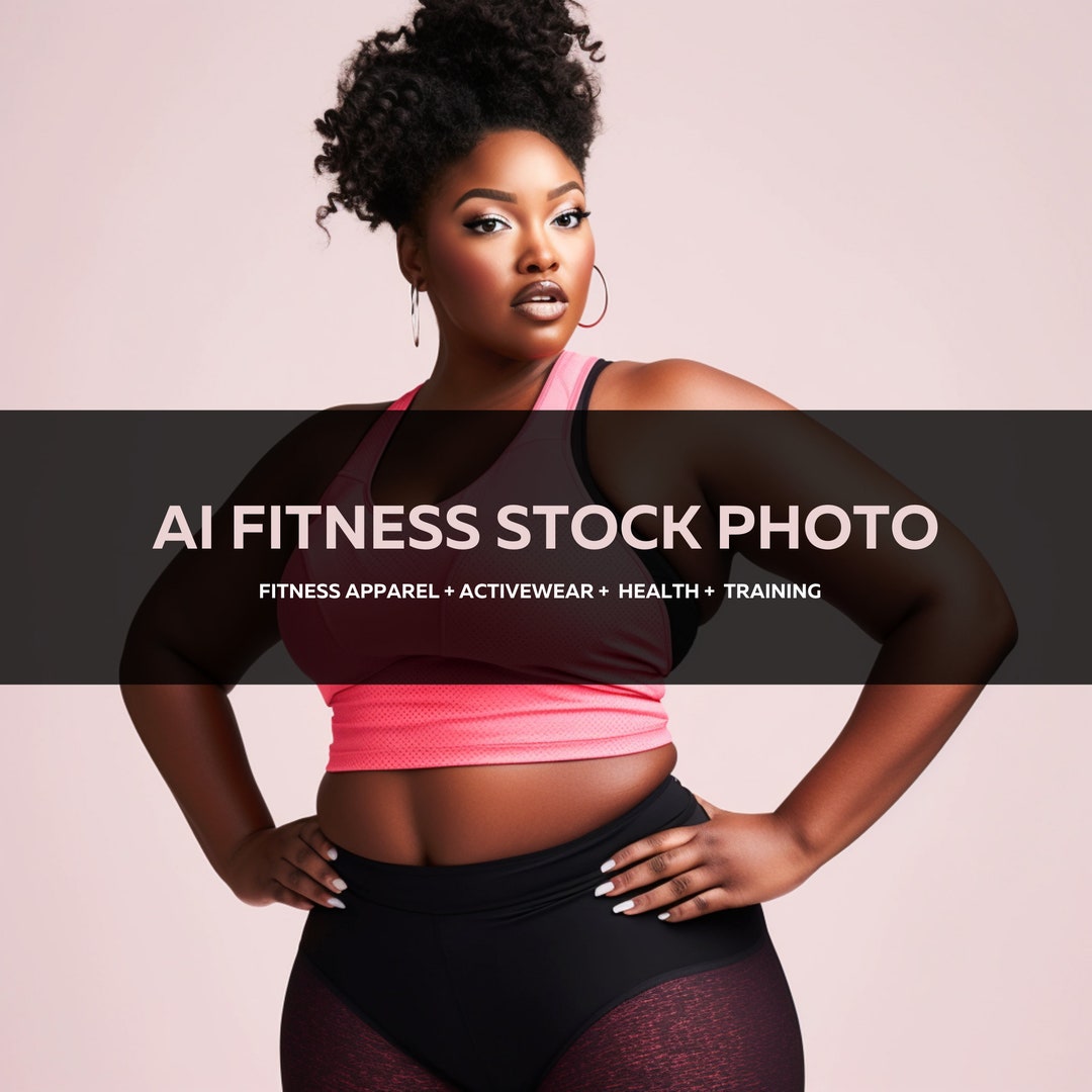 Plus Size High-quality Fitness Stock Photo Pink and Black Fitness Stock ...