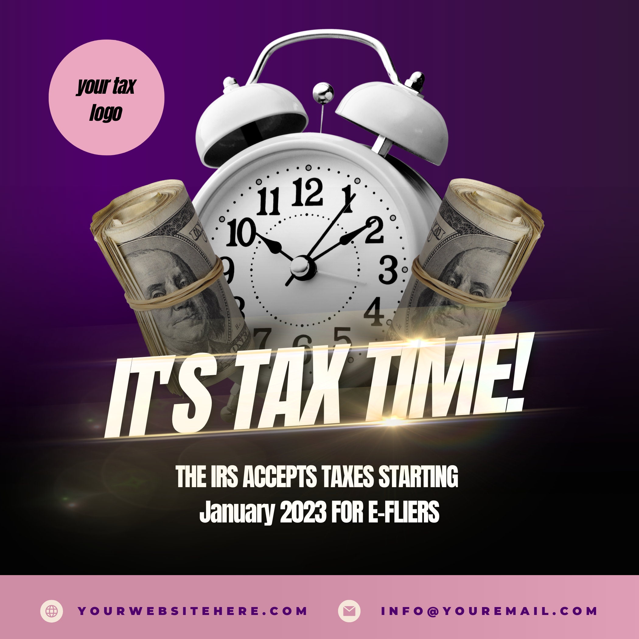 Tax Prep Flyer Template Set Fully Customizable on Canva - Etsy