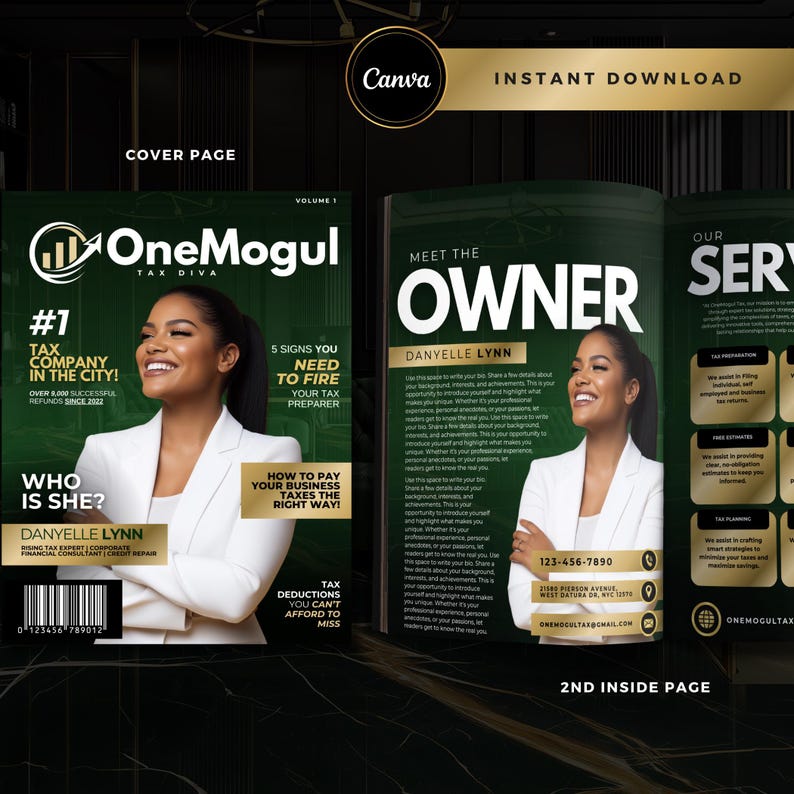 Tax Magazine Template, Income Tax Flyer, Tax Preparers, 2025 Tax Prep ...