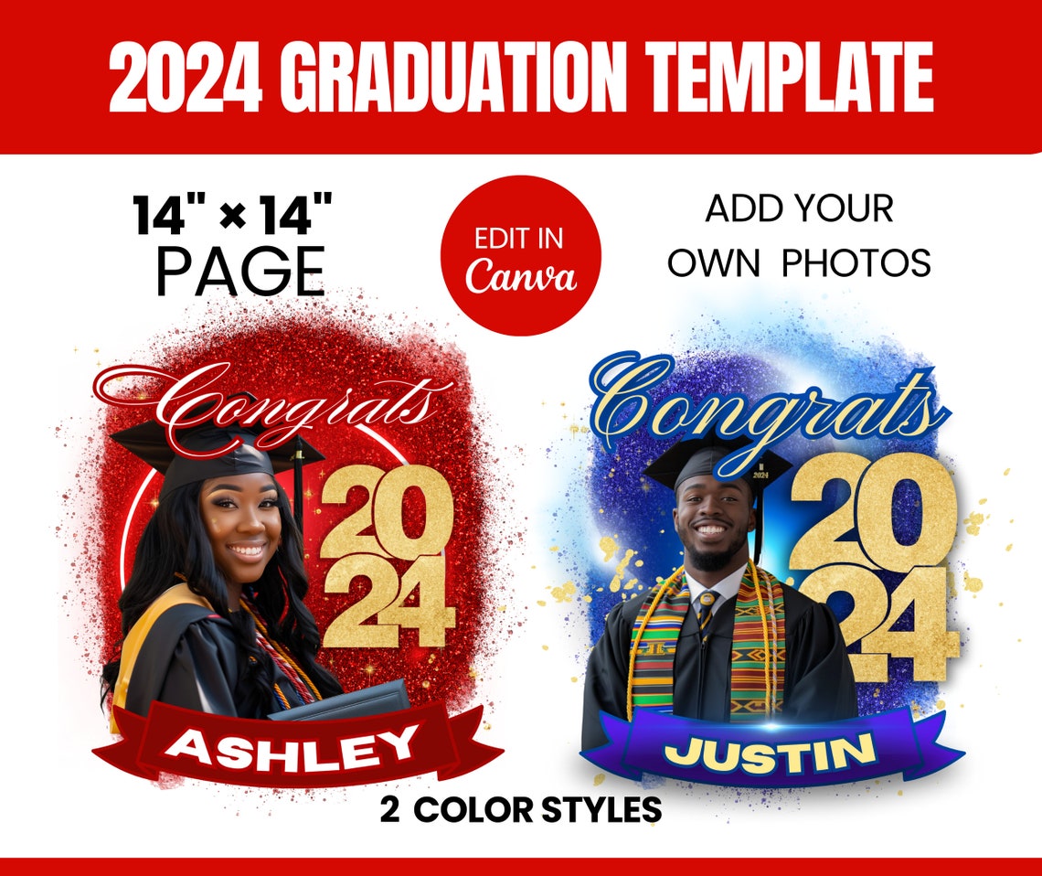 Graduation Template T-shirt DIY, Graduation Template Kit, Edit in Canva ...