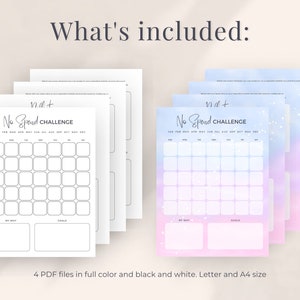 30 Day Saving Challenge Printable | No Spend Money Saving Challenge ...