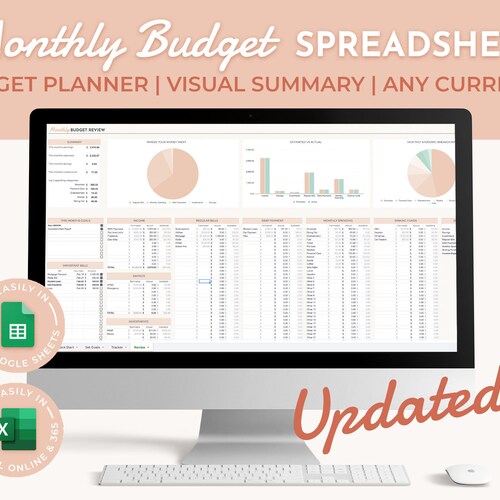 THE PRO Monthly Budget Spreadsheet Template for Google Sheets - Etsy