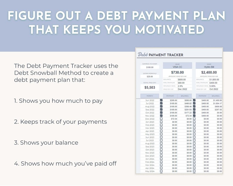 Monthly Budget Planner | Bill Tracker | Expense Tracker | Annual ...