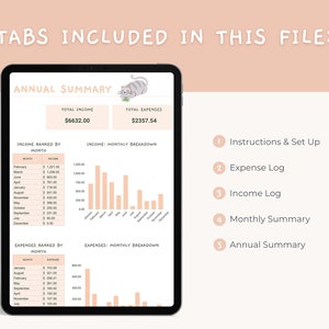 Small Business Bookkeeping, Cute Excel Bookkeeping Spreadsheet, Google ...