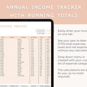 Small Business Bookkeeping, Cute Excel Bookkeeping Spreadsheet, Google ...